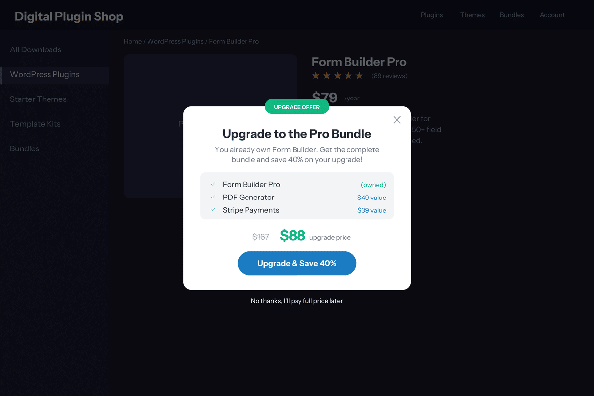 Easy Digital Downloads Popups For Cart Abandonment & Upsells | EDD ...